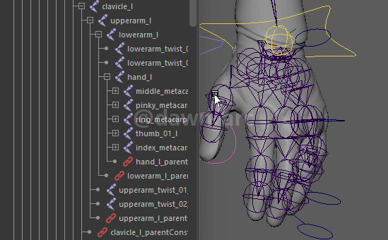 [Maya]Rigging 17 - Clavicles & Fingers
